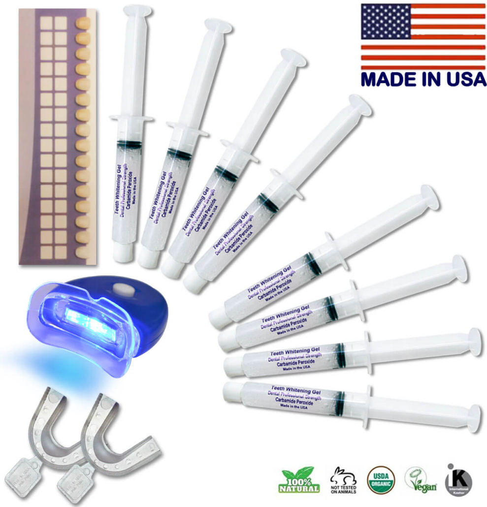 44% Teeth Whitening Kit Bleaching Professional Kit White Gel Light