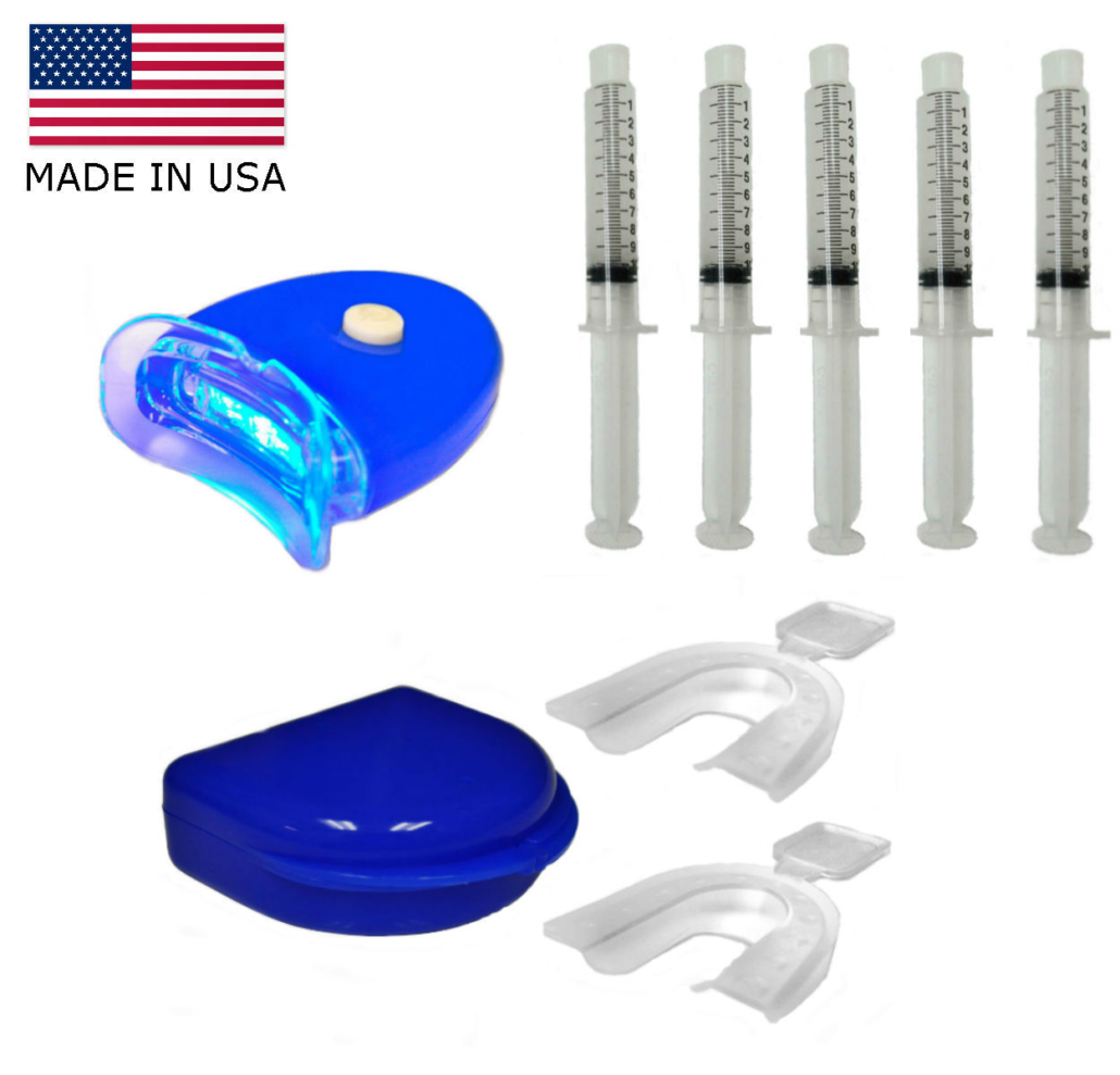 Five Teeth Whitening Syringes of 44% CP Gel Kit Professional Results
